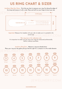 Mens Ring Size Chart Printable Free Download 2024 – Jewelnery
